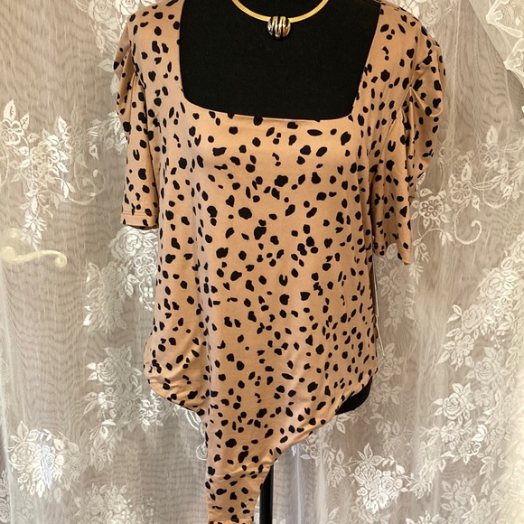nine britton | Tops | Nwt Nine Britton Leopard Body Suit Size X | Poshmark